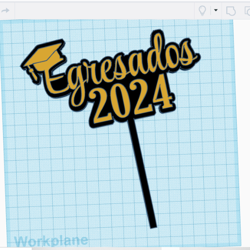 Archivo STL gratis topper egresados 2024 🎒 ・Modelo para descargar y ...