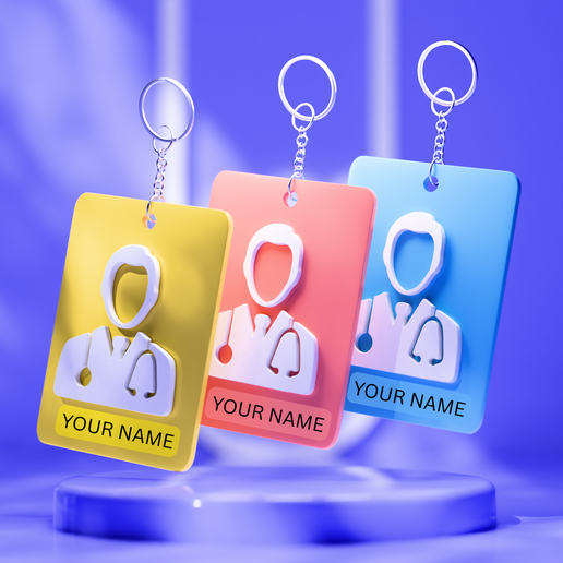 🩺 doctor Keychain・ STL File for 3D printing・Cults