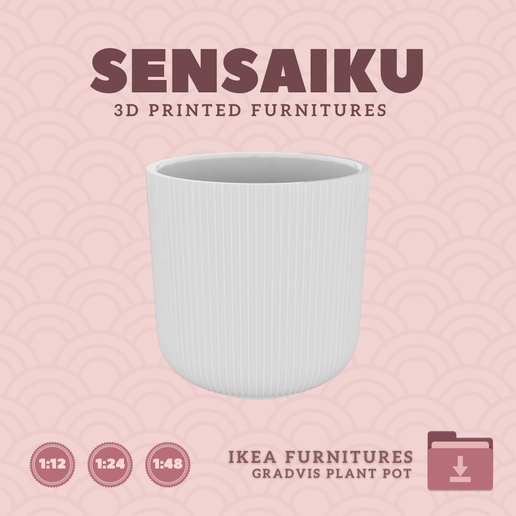 🌿 Miniature Replica GRADVIS Plant Pot V2 for Miniature Dollhouse - IKEA ...
