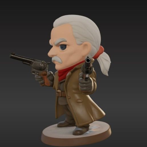 🦸 CHIBI MGS REVOLVER OCELOT・ STL File for 3D printing・Cults