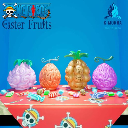 Archivo STL Devil Fruits Easter Eggs y alcancias de One Piece 😈 ・Modelo ...