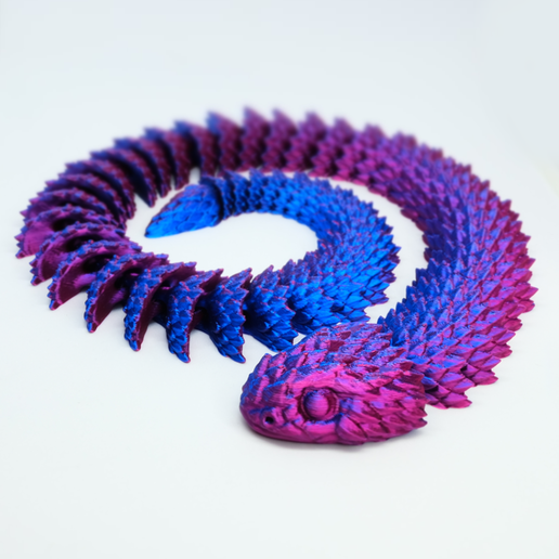 🐍 Articulated Snake - Print-in-Place・ STL File for 3D printing・Cults