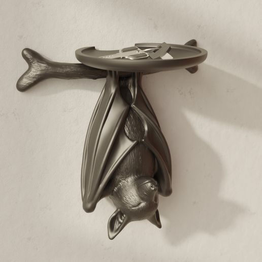 🦊 Unique Flying Fox Wall Tray & Key Holder・Free STL File for 3D ...