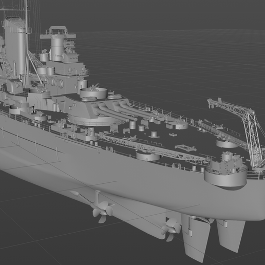 🚢 Digital model of the USS Florida・ OBJ File for 3D printing・Cults