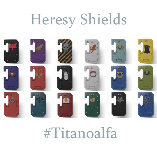 🛡️ Heresy 30k Shields Collection・Free STL File for 3D printing・Cults