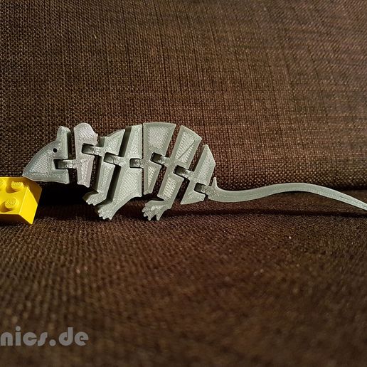 🐁 Flexi Articulated Mouse・Free STL File for ・Cults