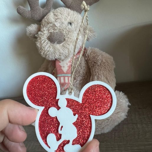 🎄 Disney Mickey Christmas Pendant・ STL File for 3D printing・Cults