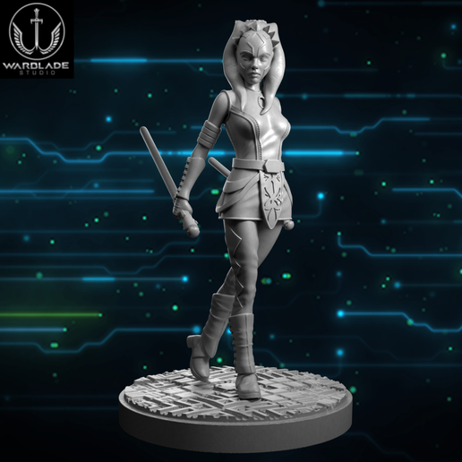 ⭐ star wars shatterpoint ahsoka presupported included・ STL File for 3D ...