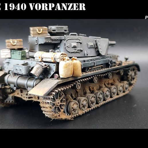 🇪🇺 Panzer IV E Vorpanzer 1940, Europe and DAK・ 3D File for 3D printing ...