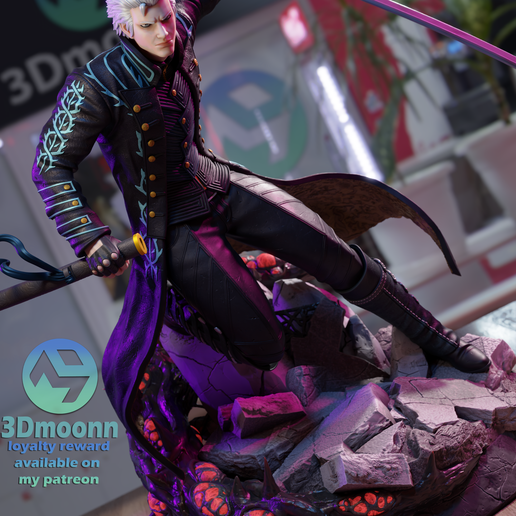😈 Vergil - Devil May Cry 5・ 3D File for 3D printing・Cults