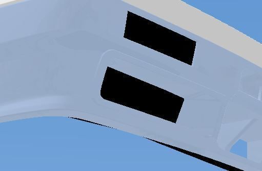 🥶 Rectangle Bumper Vent Cold Air Intake・ STL File for 3D printing・Cults