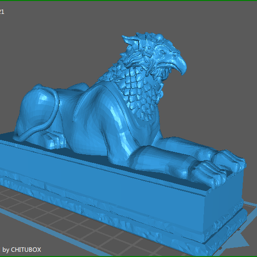 ♟ Sphinx Eagle-headed sphinx of the golden god・Arquivo STL para ...