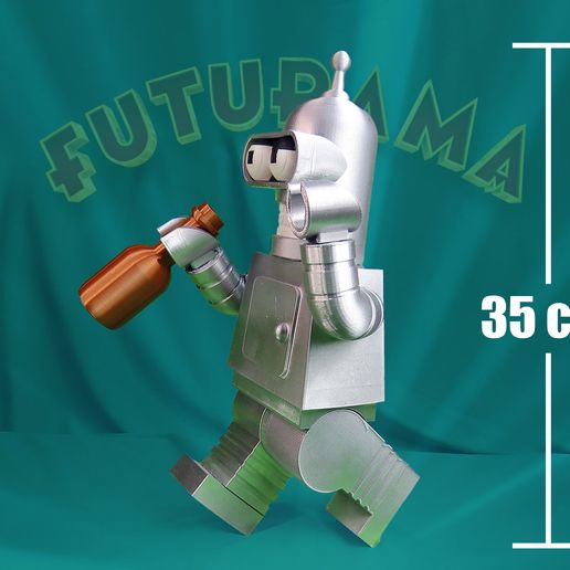 🤖 35 CM FANART FIGURE OF BENDER・ STL File for ・Cults