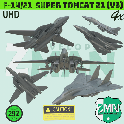️ F-14 (SUPER TOMCAT 21) V5・ STL File for 3D printing・Cults