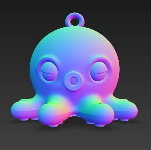 🐙 Cute Octopus Keychain – 3D Printable Minimal Sea Creature・ STL File ...