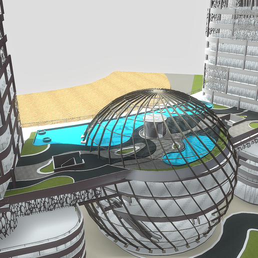 Archivo STL Lusail Azure Towers, Doha, Qatar 🇶🇦 ・Plan imprimible en 3D ...