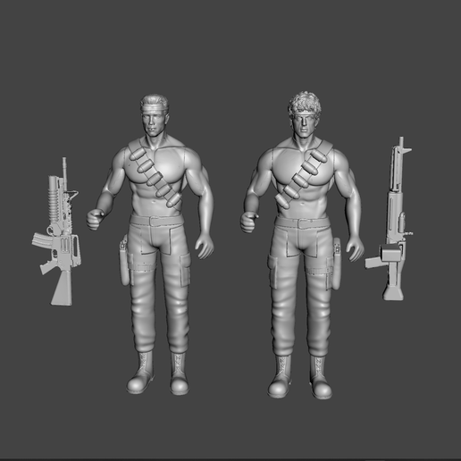 🦸 NINTENDO NES CONTRA CUSTOM ACTION FIGURE SET, LANCE, BILL. KENNER ...
