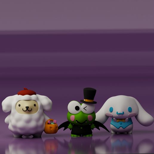 🎃 Sanrio HelloKitty Halloween Pack Cute Special STL Fanart・Archivo STL ...
