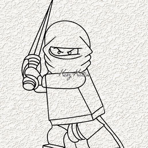 🥷 roblox ninja sword WALL ART HOME DECOR・ STL File for 3D printing・Cults