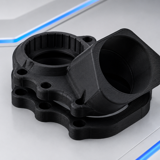 🌬️ Onefinity 80mm Spindle Dust Shoe Angled Edition (Redline)・ STL File ...