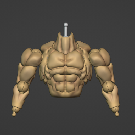 🛃 Revoltech inspired Goku torso (meant for customs)・ 3D File for 3D ...