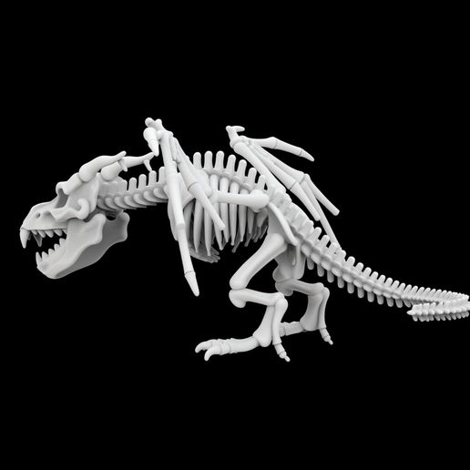💀 Skeleton Dragon 3D Print Model・ STL File for 3D printing・Cults