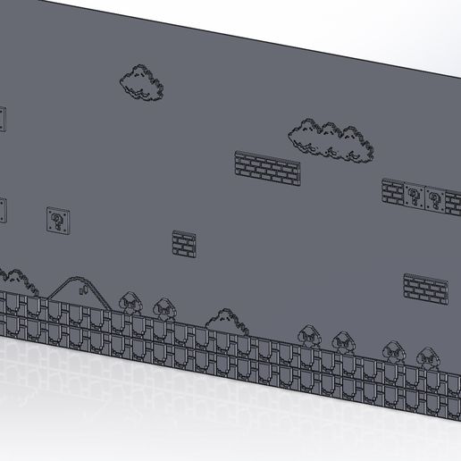 🗺️ HUGE PRINT Super Mario WORLD 1-1・ STL File for ・Cults
