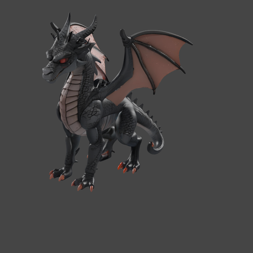 🐉 Shadowfire Dragon・ STL File for 3D printing・Cults