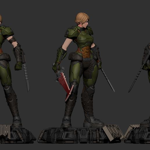 ♀️ Doom (Female) CHARACTER BY ESM・ 3D File for 3D printing・Cults