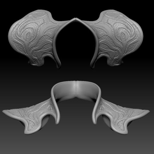 🌊 Wavemother's shoulders/pauldrons/armor | BG3 Cosplay・ STL File for 3D ...