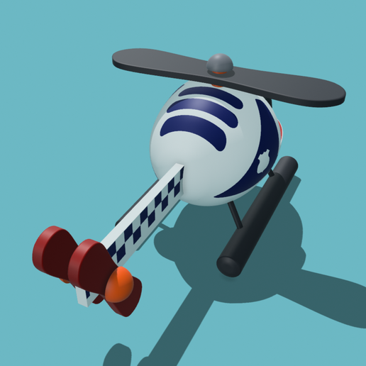 STL file Police Toy Helicopter Prop 🚓 ・Model to download and 3D print・Cults