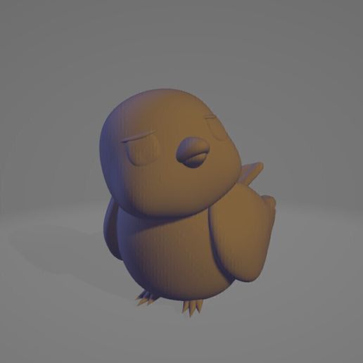 Archivo OBJ **Beatrice** - Over The garden Wall Bird (angry version ...