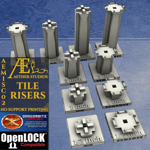 Free 3D file AEMISC02 - Tile Risers 🎲 ・Model to download and 3D print・Cults