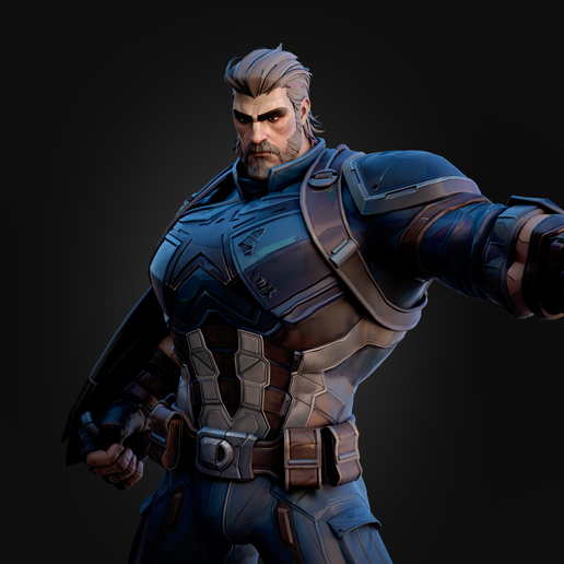 🎮 Captain America - Marvel Rivals・ STL File for 3D printing・Cults