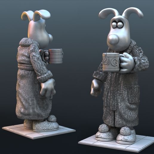 🐕 Gromit dog with robe・ STL File for 3D printing・Cults