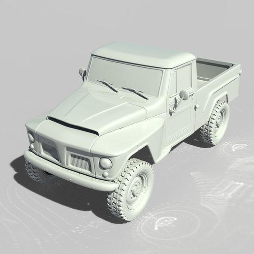 🚙 1/10 JEEP/ FORD F-75 1972 353mm wheelbase Axial・ STL File for ・Cults