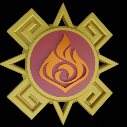 🧸 Vision Natlan - Pyro -Genshin Impact・ STL File for 3D printing・Cults