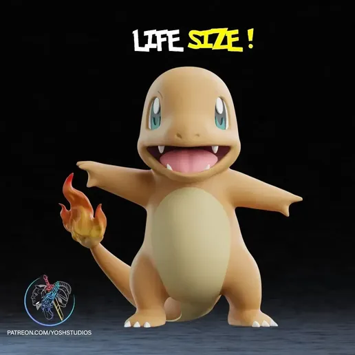 STL file Life Sized Charmander 3d Print File STL 📁 ・3D printer model to ...