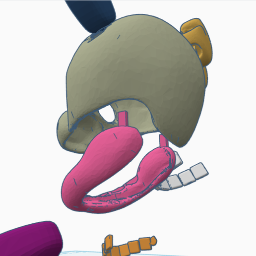 🐇 THE YELLOW RABBIT FNAF MOVIE WEARABLE HEAD with eye and jaw mechanism ...