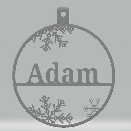 STL file Personalized bauble Adam 🎄 ・3D printing design to download・Cults