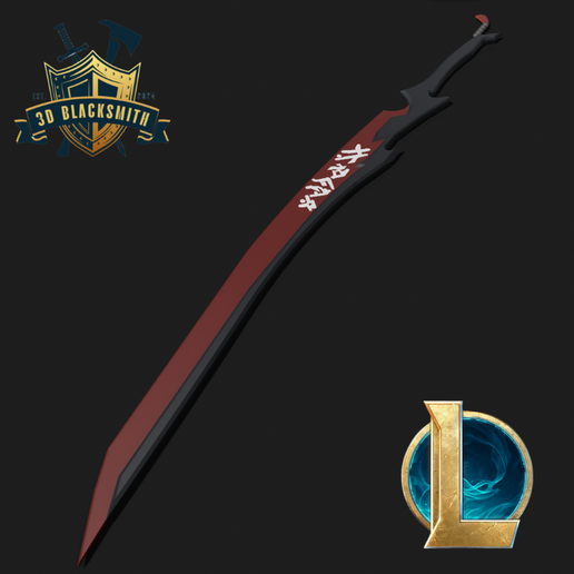 🗡️ League Of Legends Yone Sword Prop ( 1/1 Scale )・ STL File for 3D ...