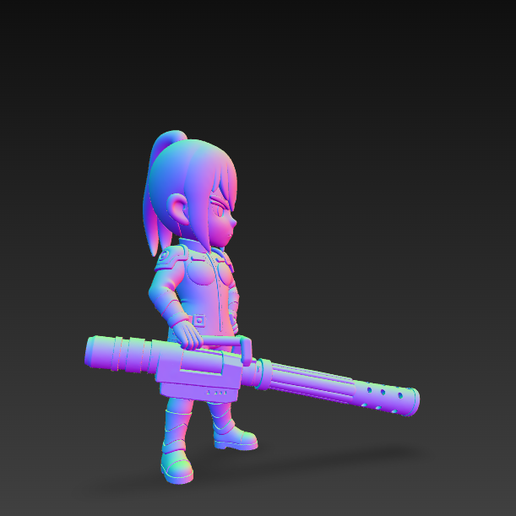 🔫 Mina Ashiro - Kaiju No. 8 Chibi STL | 3D Printable Anime Figure for ...