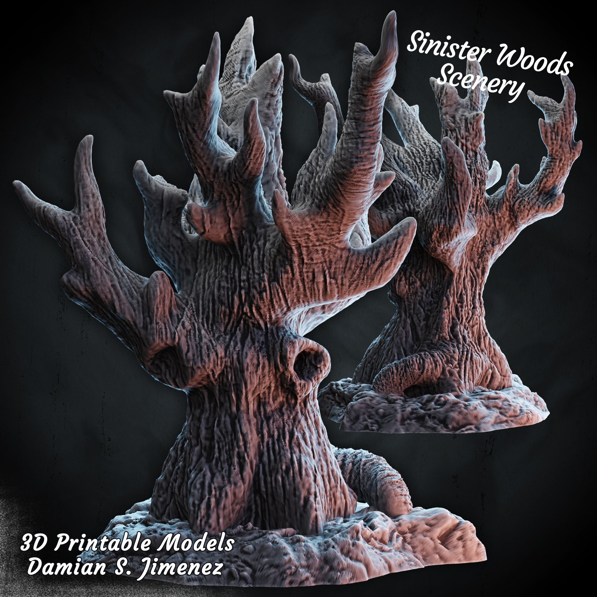 STL-Datei Old Tree 3D-Gelände für Tabletop-Spiele Vorgestütztes 3D ...