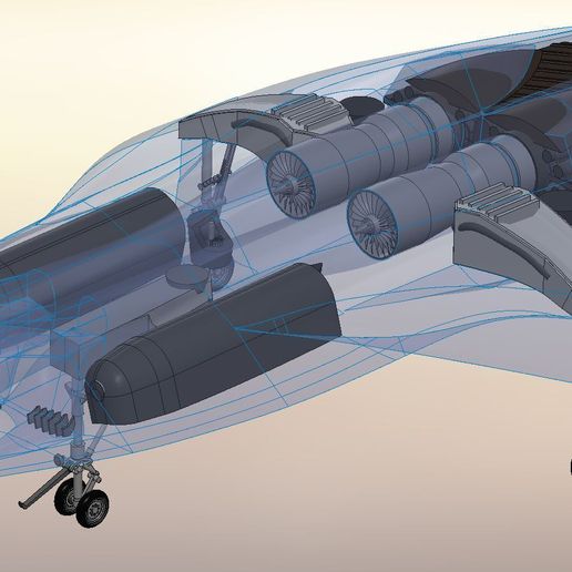 🛩️ 3D data of airplane EDI from movie STEALTH・ STEP File for 3D ...