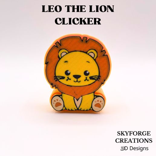 ♌ Leo the Lion Clicker・Free 3MF File for 3D printing・Cults
