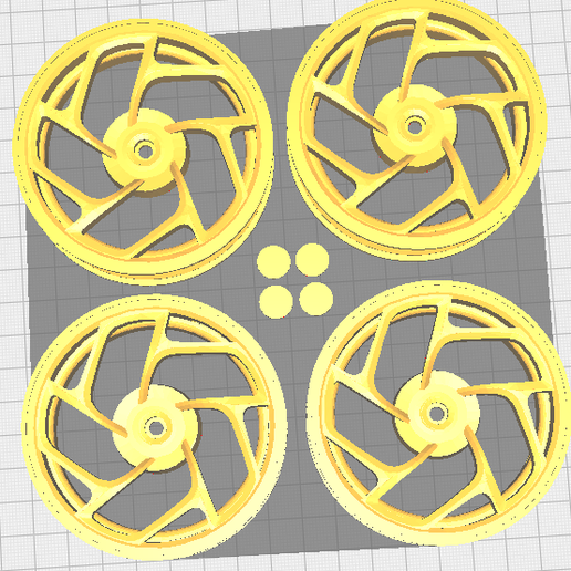 🚗 1/10 scale 30's Donk/ Big Rims 12mm・ STL File for 3D printing・Cults