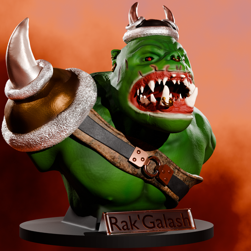 3D file Ork bust PRINTABLE 3D modell 👤 ・3D printer model to download・Cults
