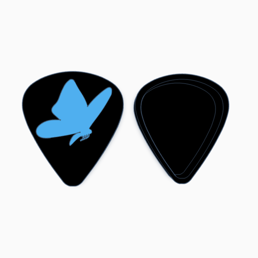 STL file Butterfly Guitar Pick Holder 🦋 ・3D printable model to download ...