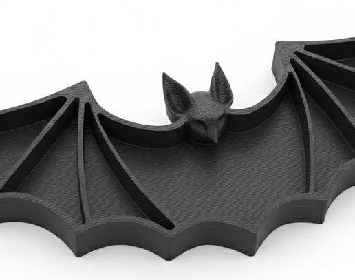 🦇 Geometric Bat Tray - Edc & Desktop Organizer・ STL File for 3D ...