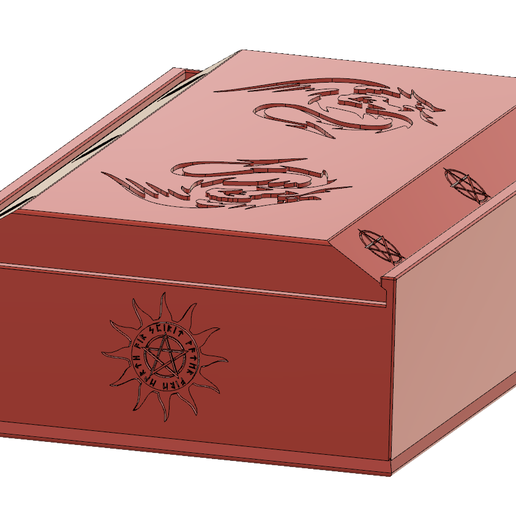 📦 TAROT DECK BOX Gift Jewelry Witch divination Cards Box 3D print model ...